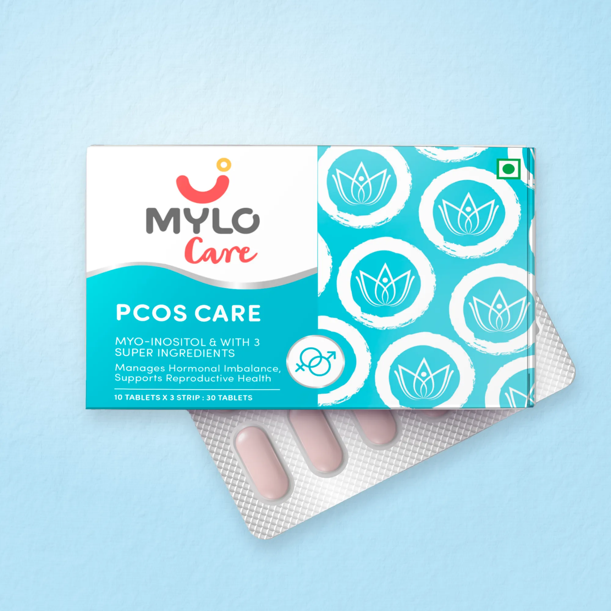 Myo-inositol Chewable Tablets for PCOS & PCOD (Strip of 10, Pack of 3)