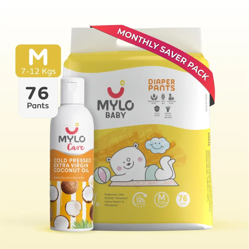 Baby Diaper Pants (Medium) & Cold Pressed Extra Virgin Coconut Oil ...