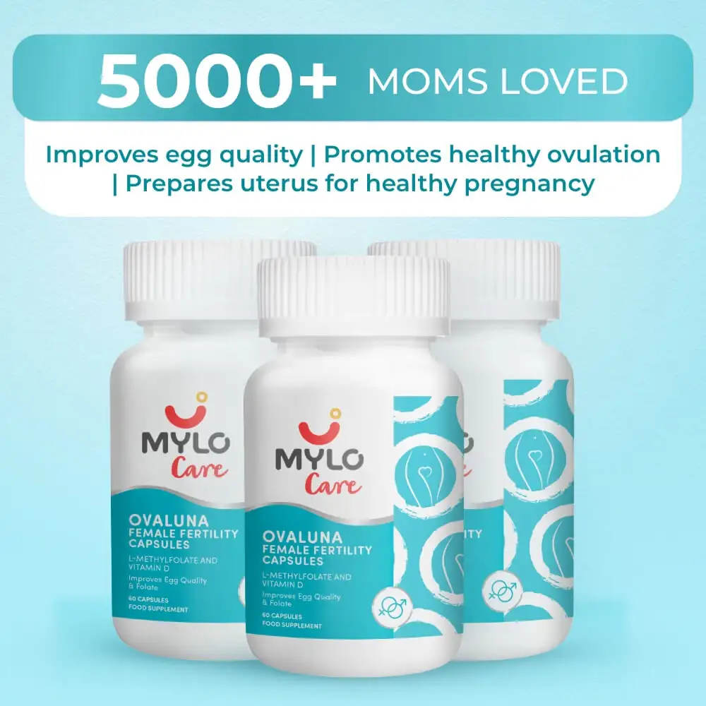 Mylo Ovaluna Female Fertility Tablets for Improved Egg Health & Folate ...